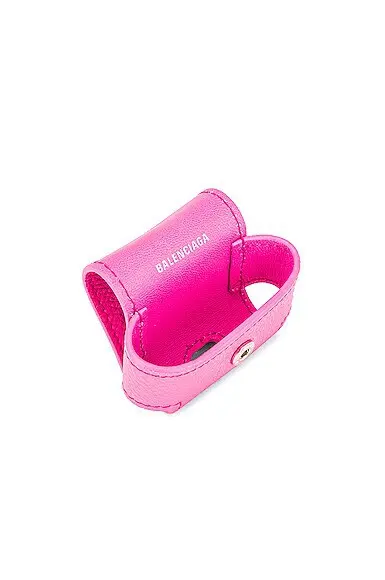 Balenciaga Cash Airpod Pro Holder In Fuchsia - Fluo Pink & Black